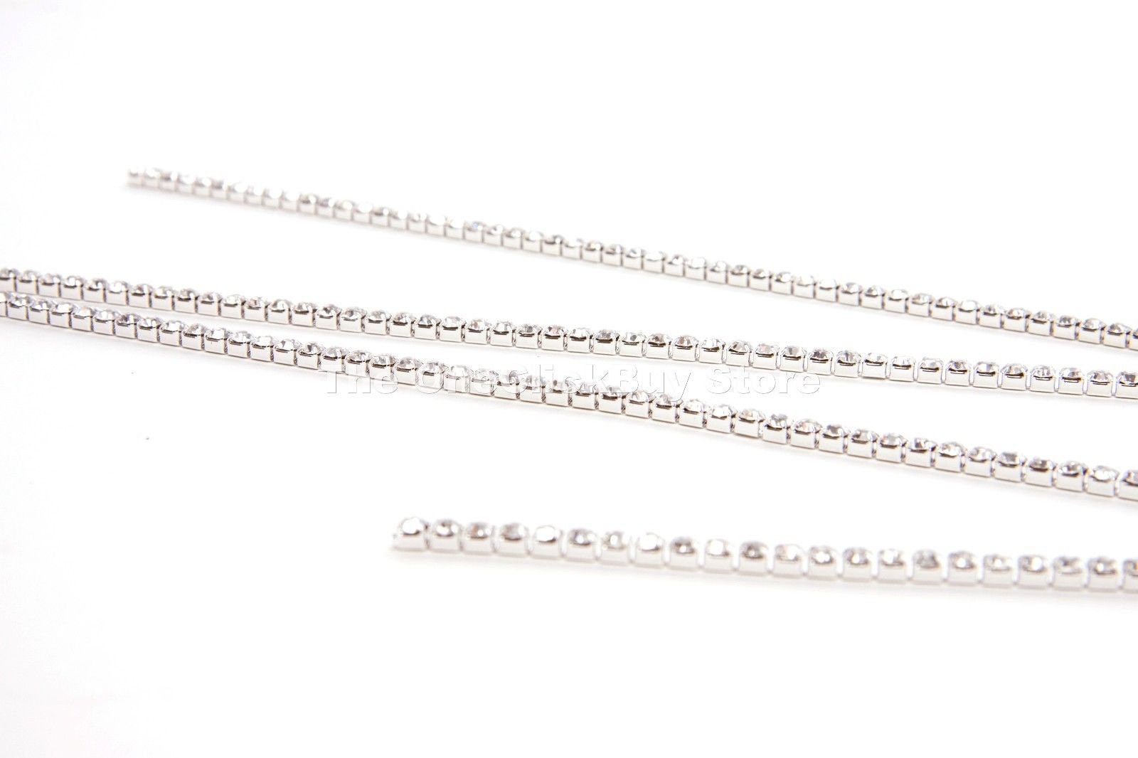 SS6 X 2m Silver Rhinestone Chain Crystal Diamante Diamond Rope - Etsy UK