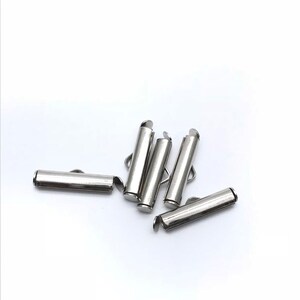 Slide on End Clasp Tubes Slider End Caps in Silver Gold for Jewellery ...
