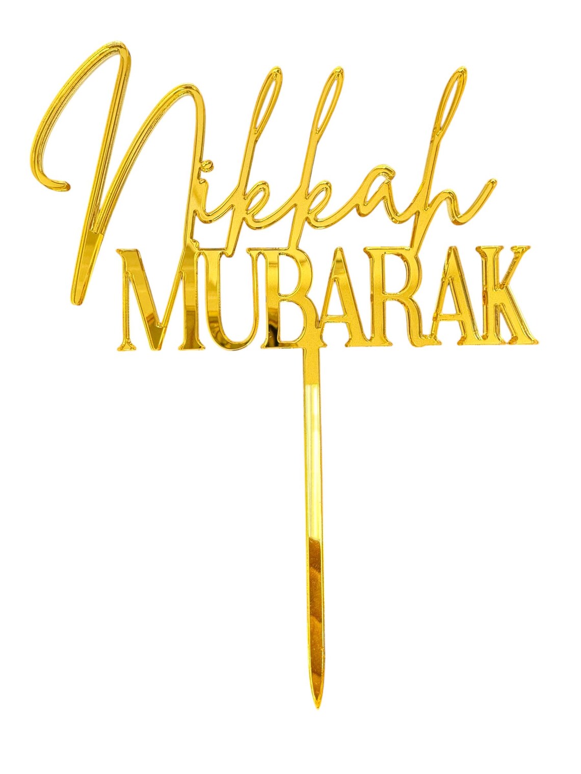 Acrylic Nikkah Mubarak Cake Topper Cake Charm Decoration Wedding Nikah ...