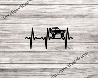 Jeep Decal Heartbeat - Etsy