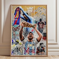 Lionel Messi Football Posters Motivational Poster for Boys Bedroom Wall ...