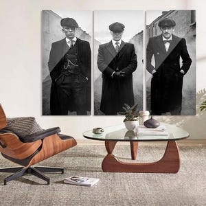 Peaky Blinders Trio Frame | Three-piece Canvas Wall Art | Shelby ...