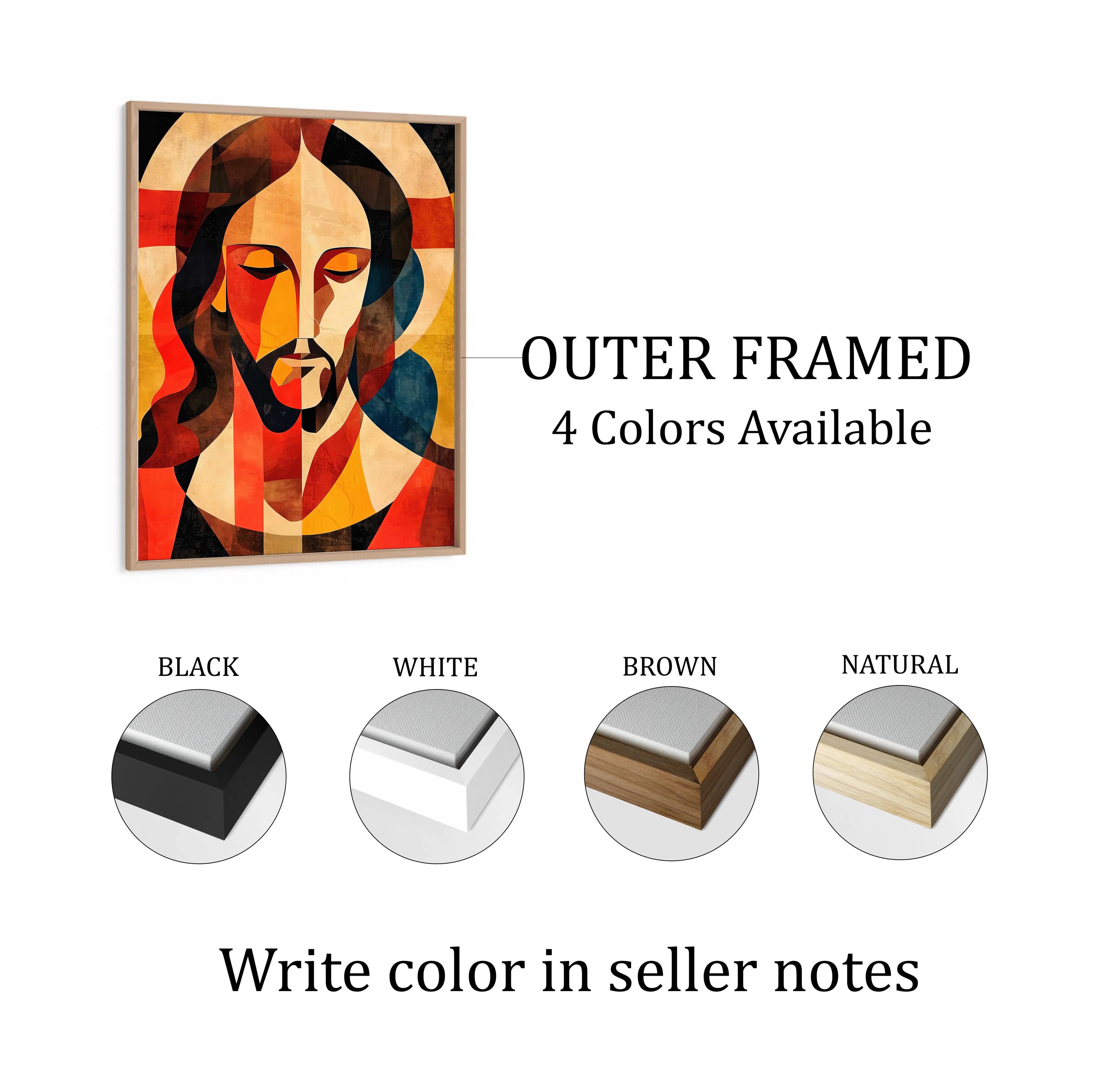 Geometric Jesus Canvas Print – Modern Christian Wall Art - Etsy