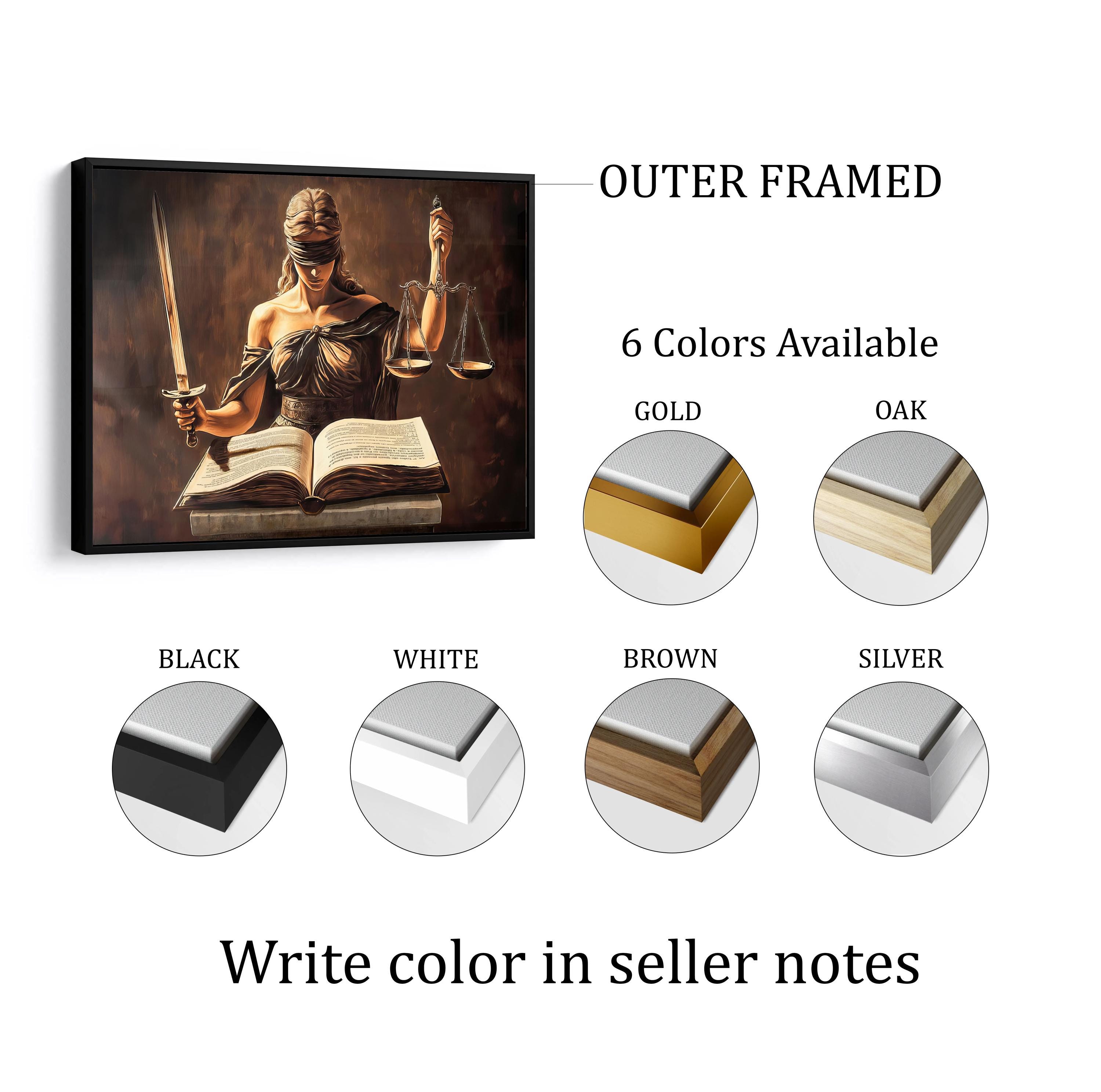Goddess Themis Canvas Print | Elegant Law Office Decor - Etsy
