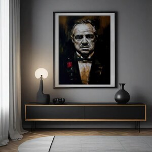 The Godfather Vito Corleone, Canvas Print Home Decor, Film Artist ...