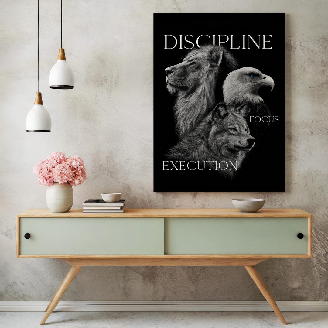 The Power Trio – Discipline, Execution & Focus Canvas Wall Art ...