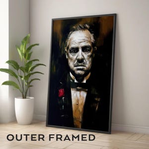 The Godfather Vito Corleone, Canvas Print Home Decor, Film Artist ...