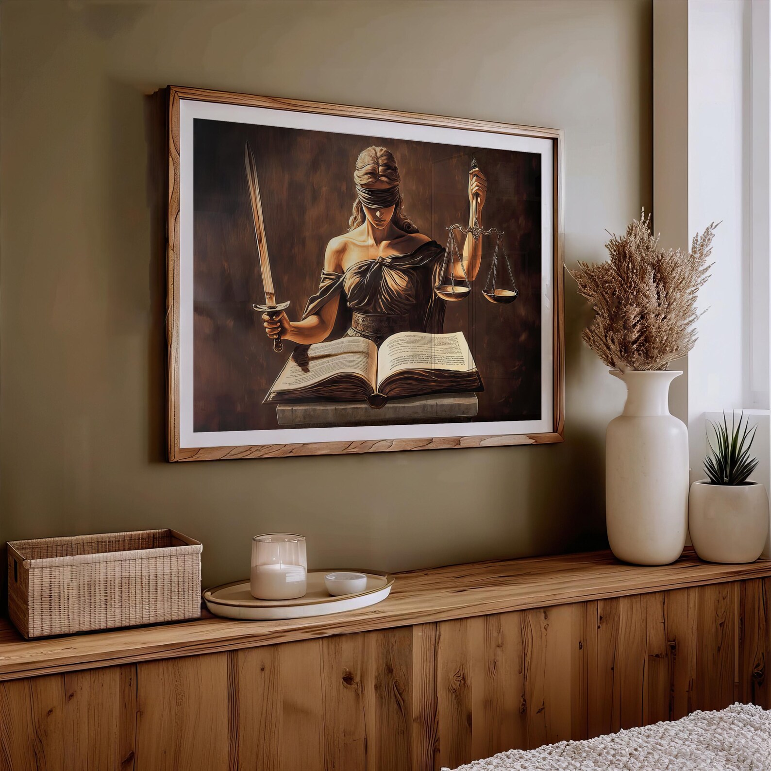 Goddess Themis Canvas Print | Elegant Law Office Decor - Etsy