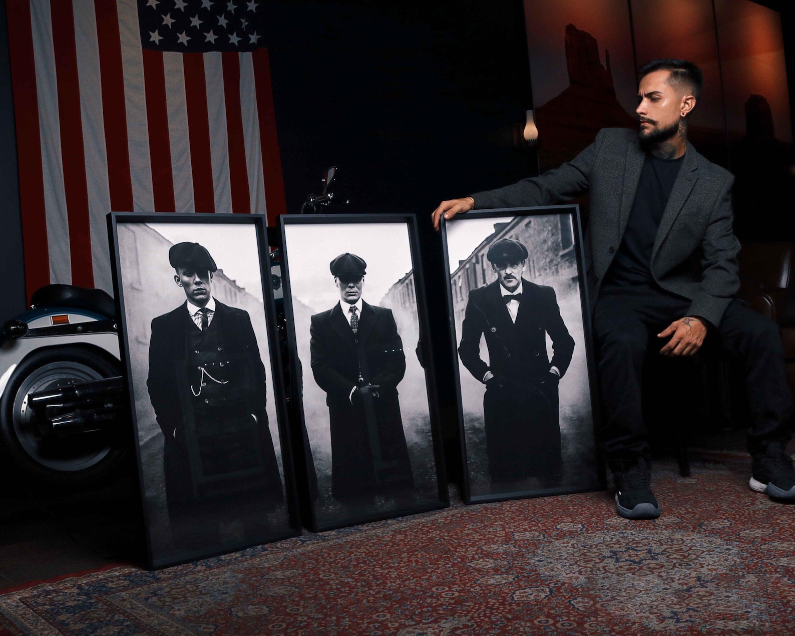 Peaky Blinders Trio Frame | Three-piece Canvas Wall Art | Shelby ...