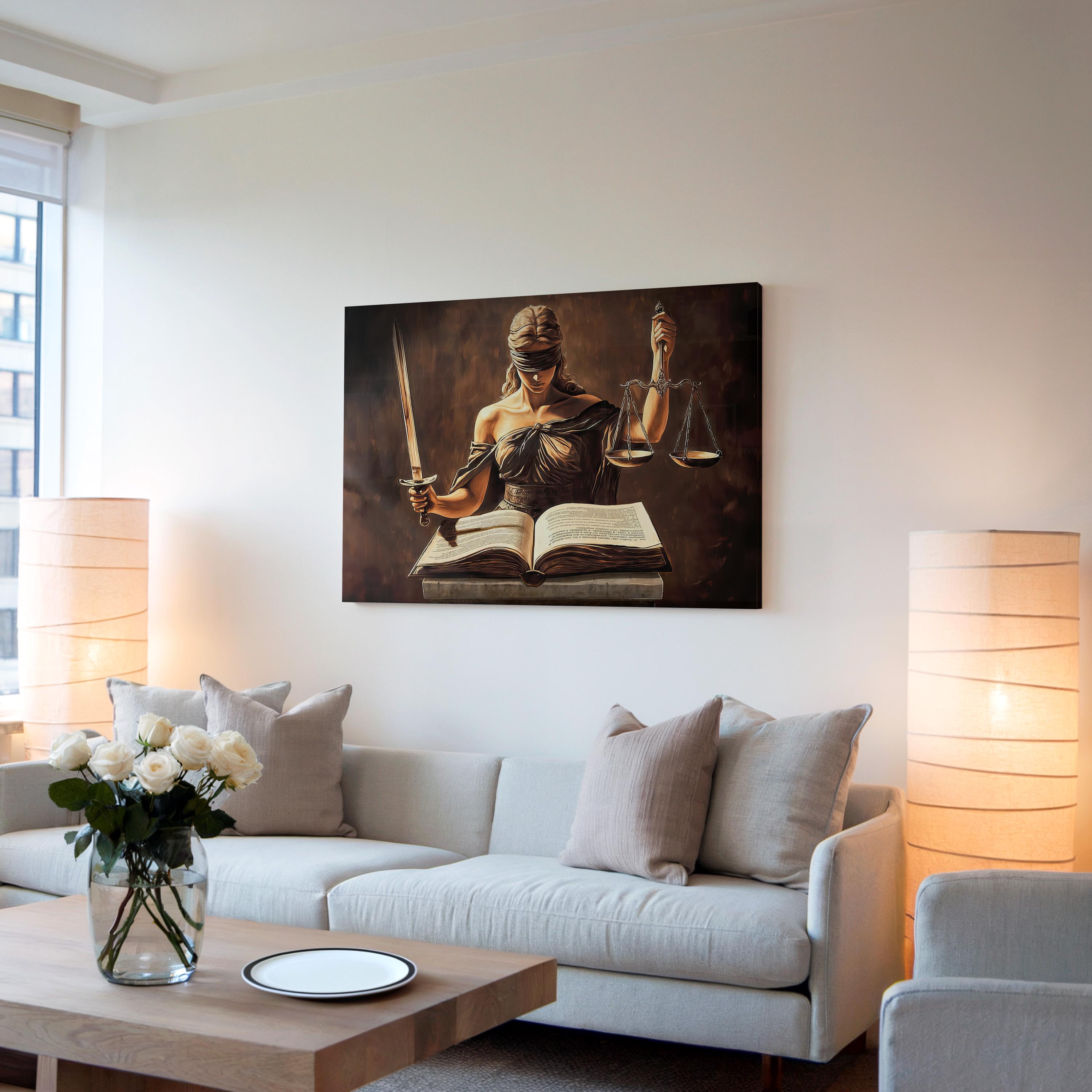 Goddess Themis Canvas Print | Elegant Law Office Decor - Etsy