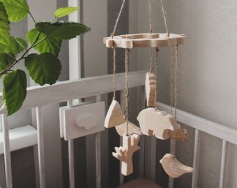 Wooden mobile | Etsy