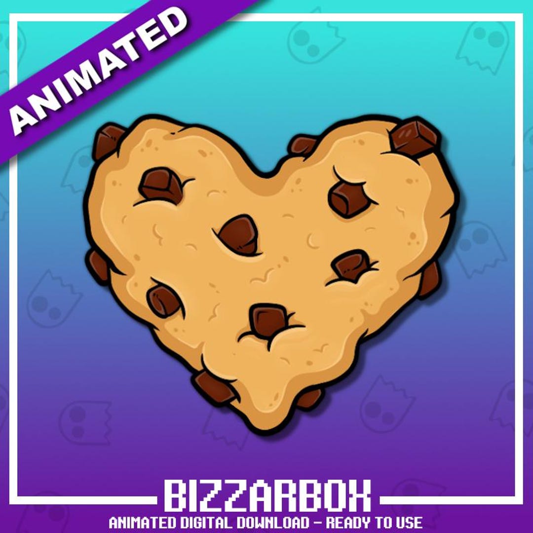 COOKIE HEART Animated Twitch Emote / Twitch Emotes / Twitch Stream ...