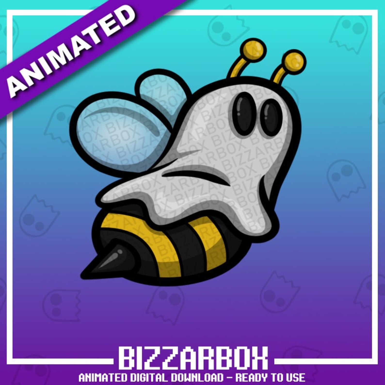 BOO BEE Animated Twitch Emote / Twitch Emotes / Twitch Stream / Discord ...