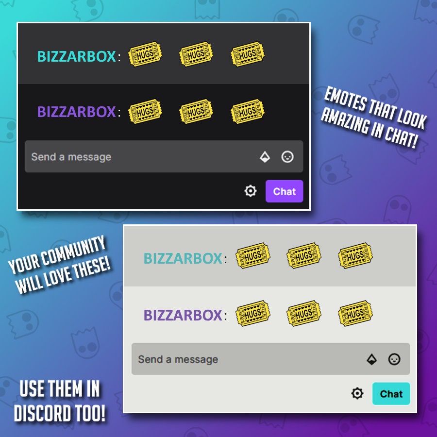 FREE HUGS TICKET Twitch Emote / Twitch Emotes / Twitch Stream / Discord ...