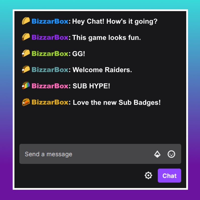 TACOS Twitch Sub Badges / Cheer Bit Badges / Emotes / Emoji / Loyalty ...