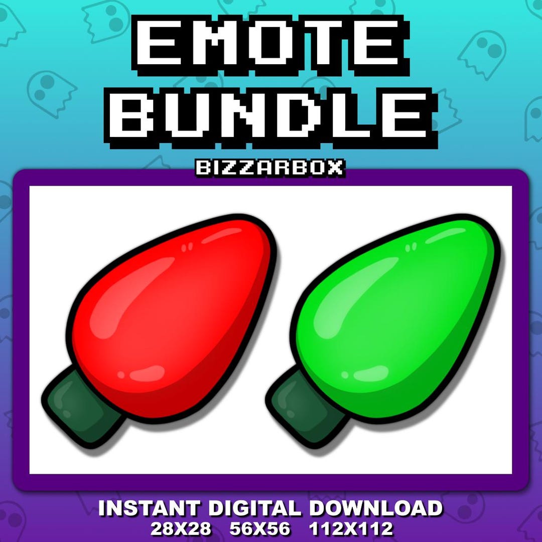 XMAS LIGHTS Emote Bundle 2 Twitch Emote / Twitch Emotes / Twitch Stream ...