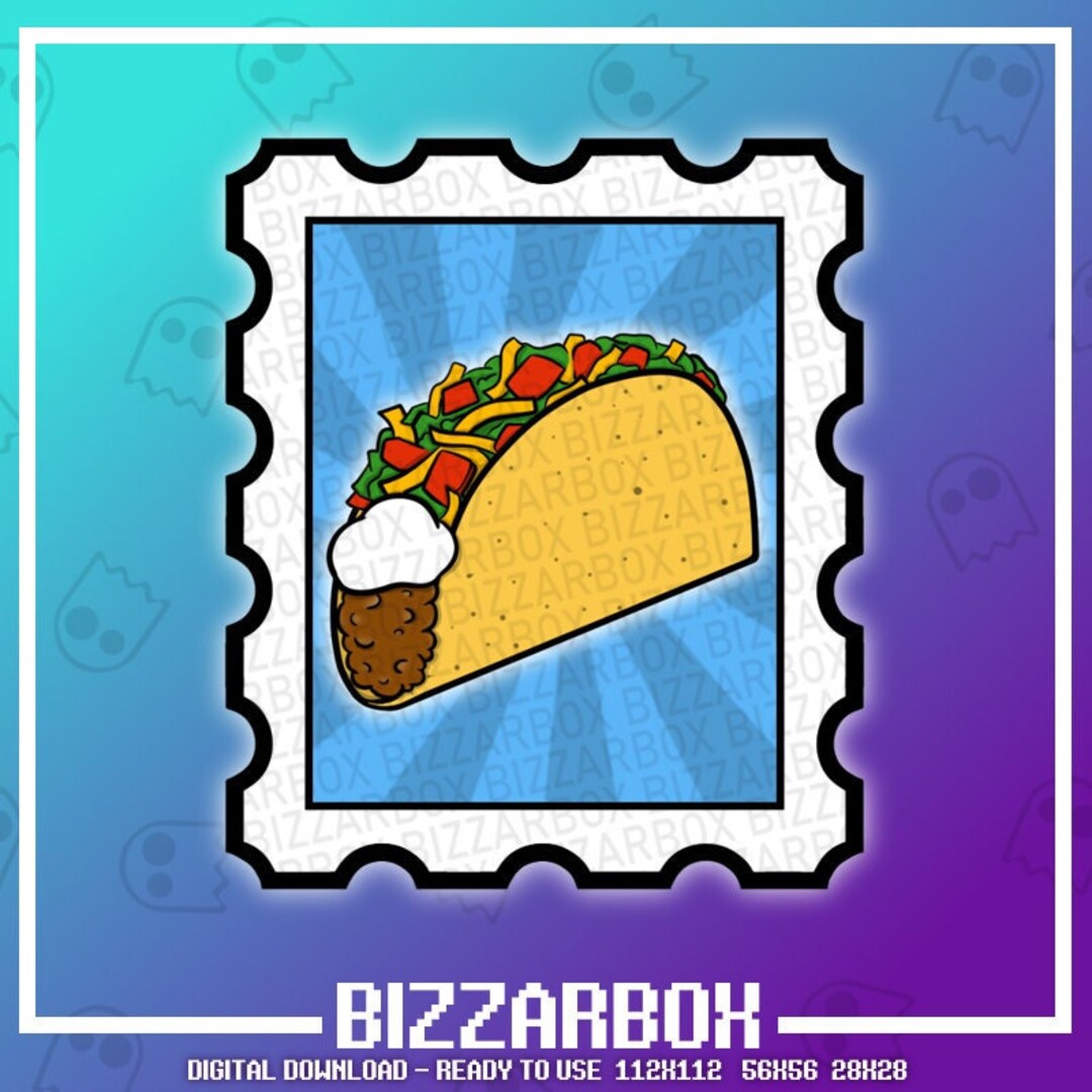 TACO STAMP Twitch Emote / Twitch Emotes / Twitch Stream / Discord ...