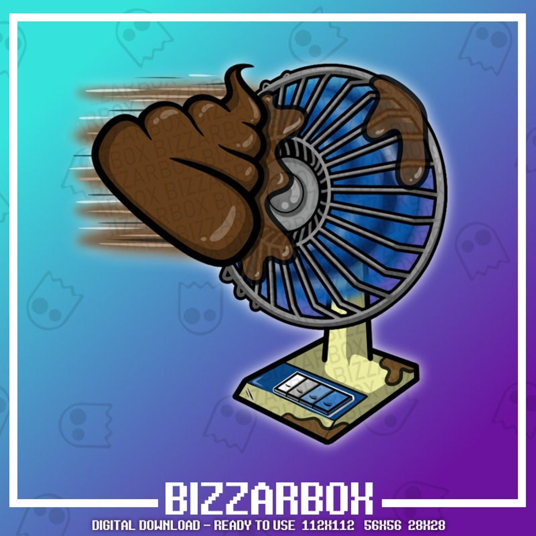 HITTING THE FAN Twitch Emote / Twitch Emotes / Twitch Stream / Discord ...