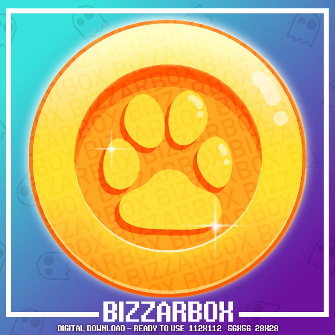 PAW COIN Channel Points Emote for Twitch / Discord / Stream / Affiliate ...
