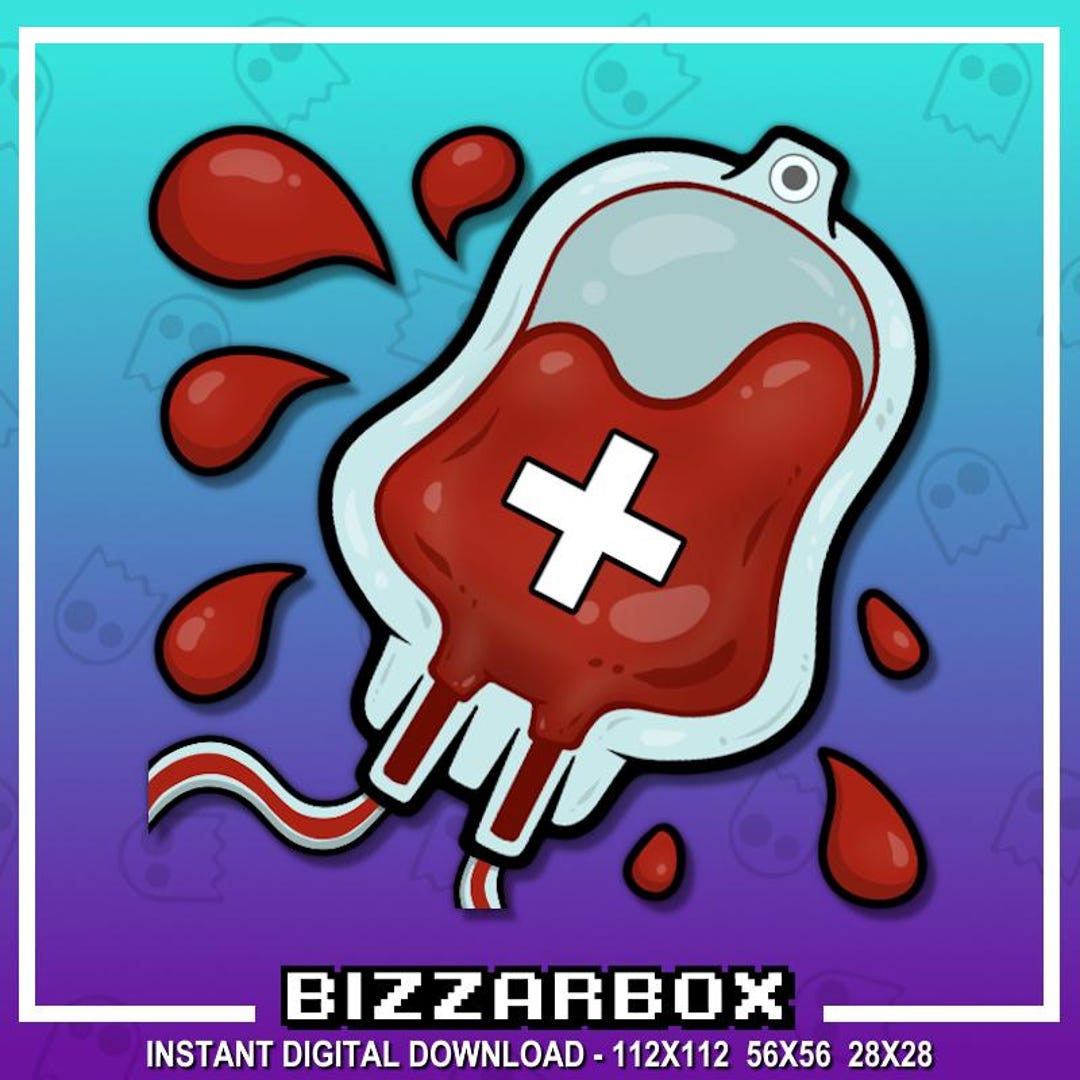 BLOOD IV BAG Twitch Emote / Twitch Emotes / Streamer / Discord / Kick ...