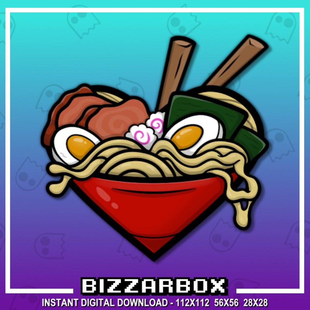 RAMEN NOODLE HEART Twitch Emote / Twitch Emotes / Twitch Stream ...