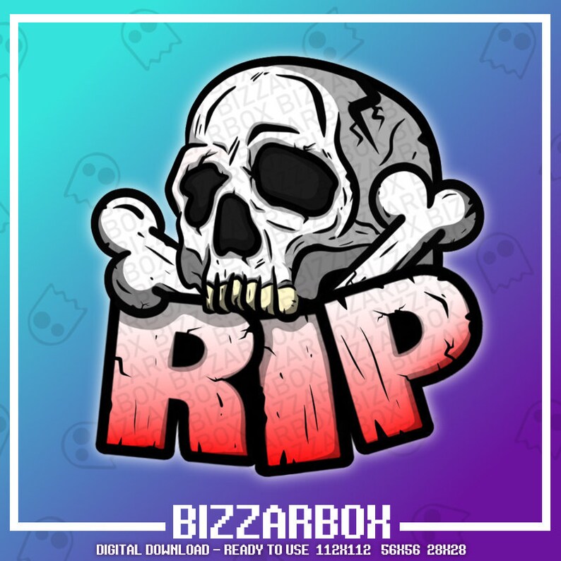 RIP SKULL Twitch Emote / Twitch Emotes / Twitch Stream / - Etsy