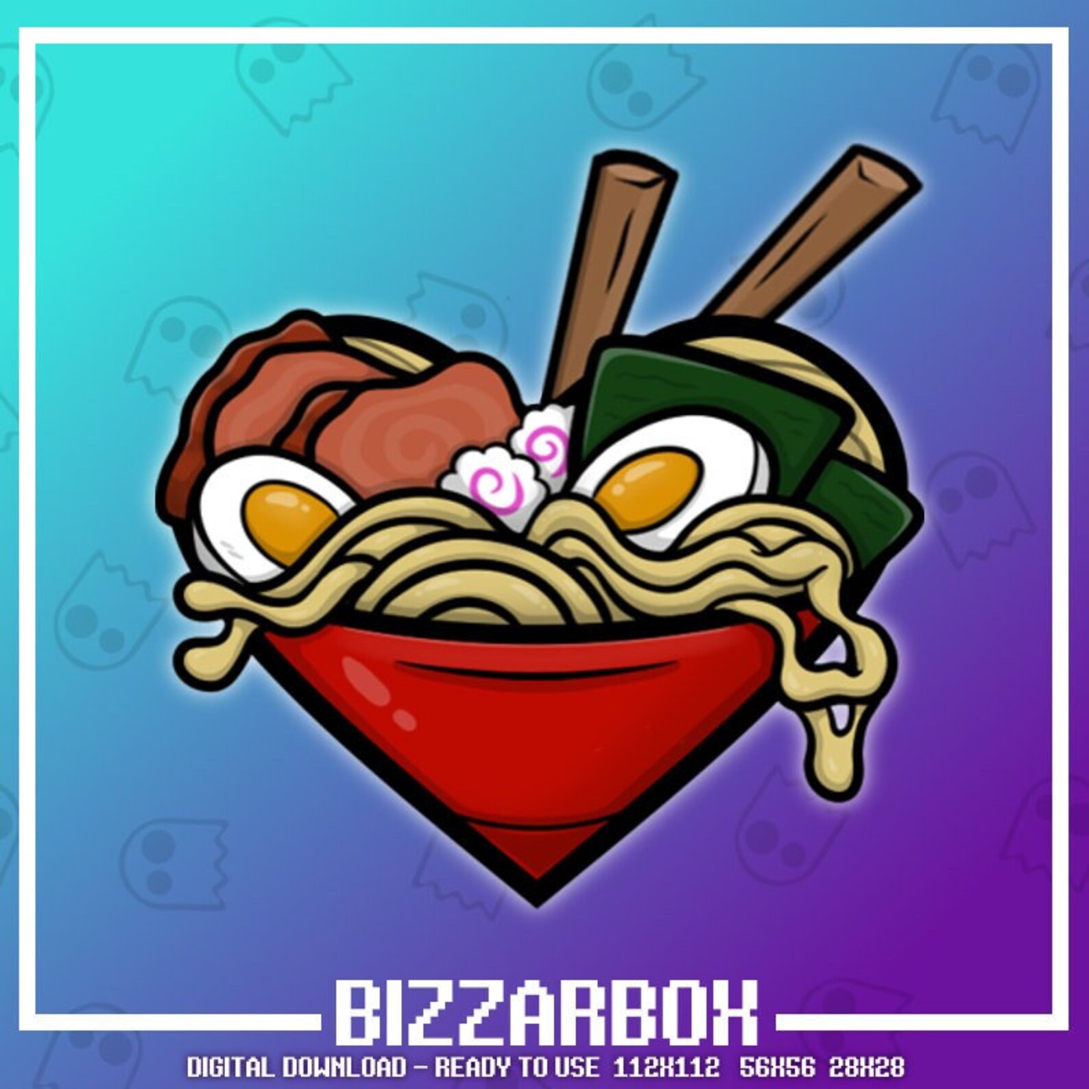 RAMEN NOODLE HEART Twitch Emote / Twitch Emotes / Twitch Stream ...