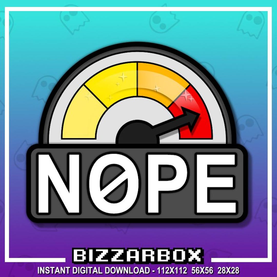 NOPE METER Twitch Emote / Twitch Emotes / Twitch Stream / Discord ...