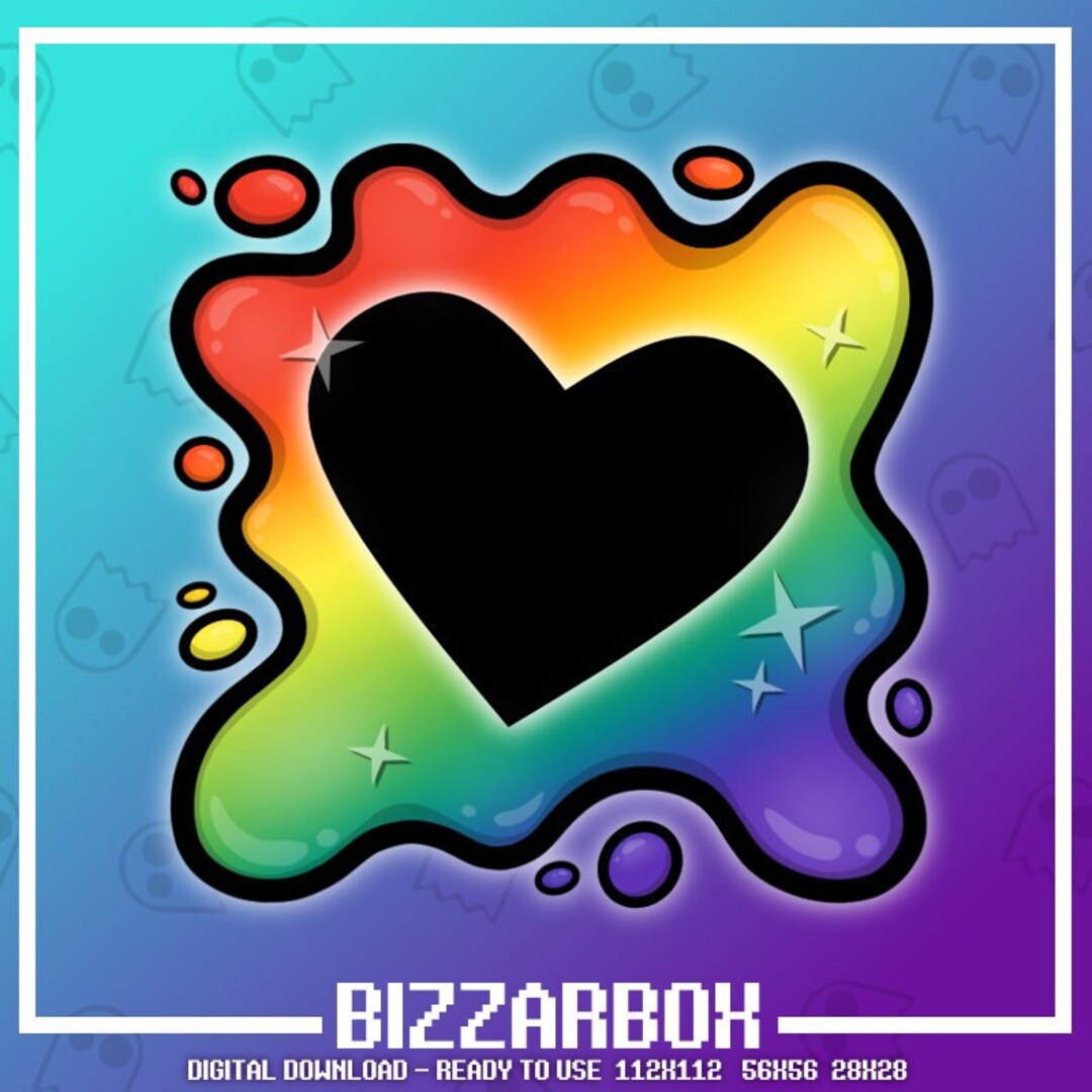 LOVE HEART PRIDE Twitch Emote / Twitch Emotes / Twitch Stream / Discord ...