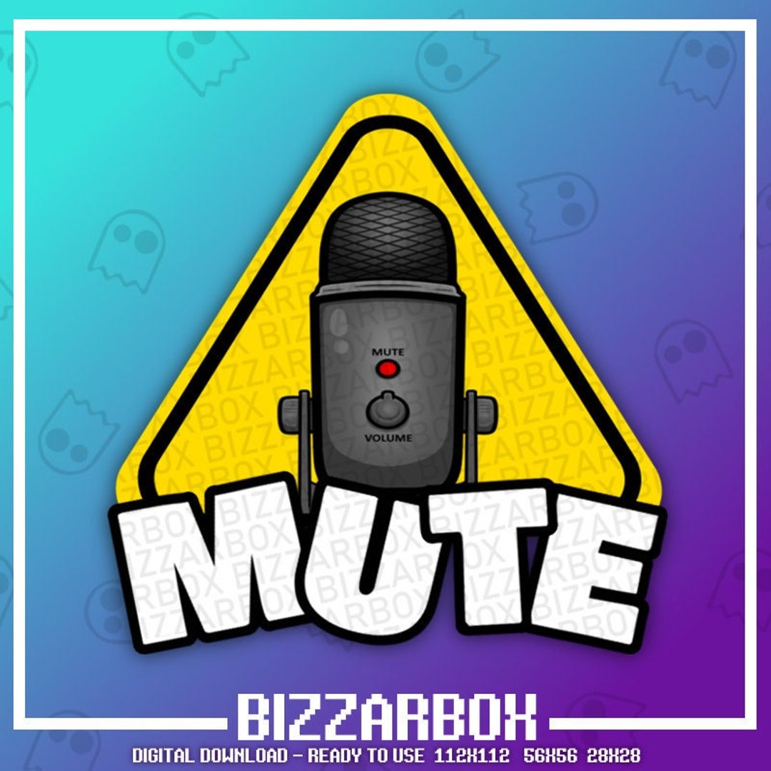 MIC MUTE WARNING Twitch Emote / Twitch Emotes / Twitch Stream / Discord ...