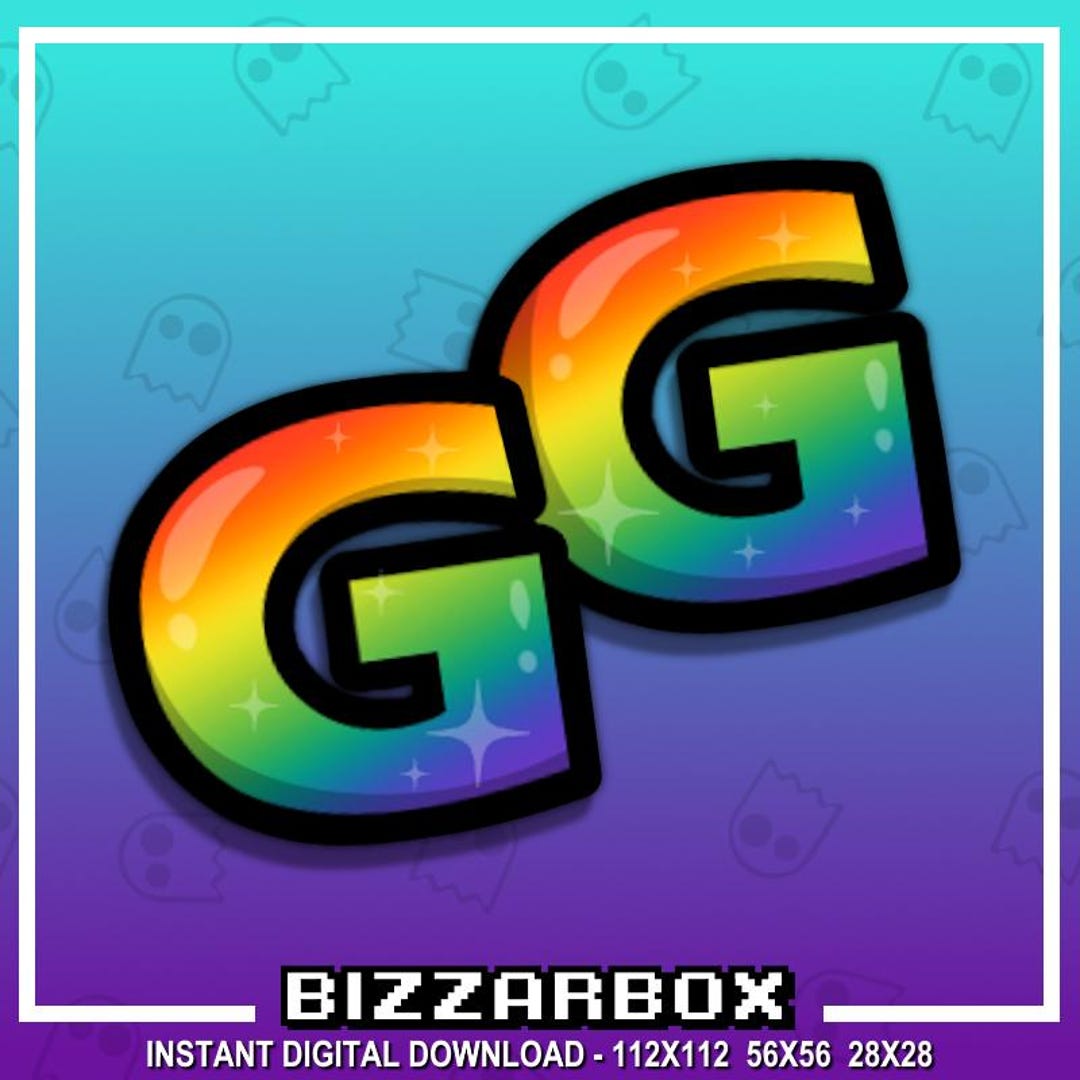RAINBOW GG Twitch Emote / Twitch Emotes / Twitch Stream / Discord ...