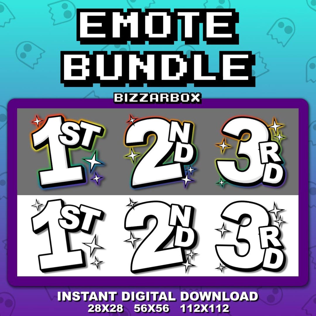 1st 2nd 3rd EMOTE BUNDLE 6 Twitch Emote / Twitch Emotes / Twitch Stream ...