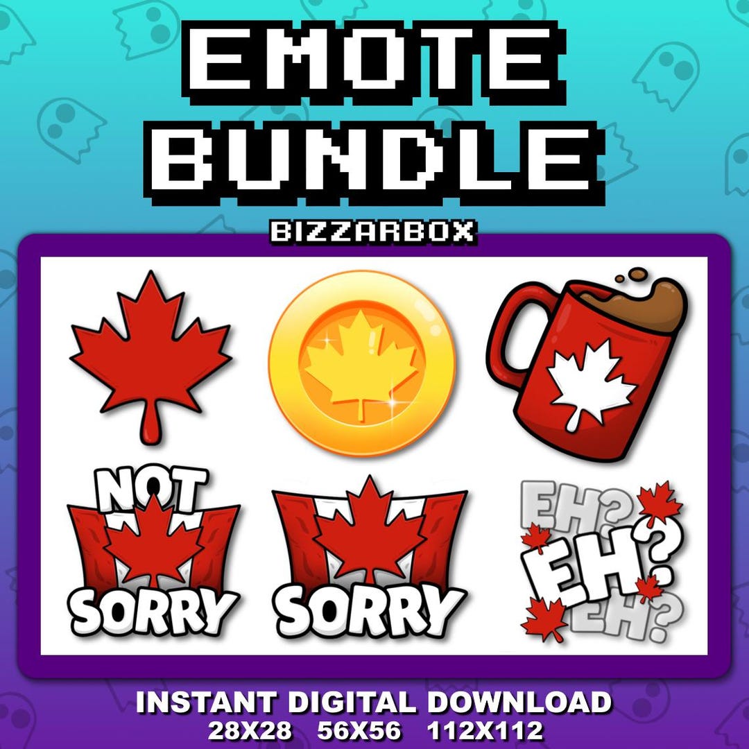 CANADIAN EMOTE Bundle for Twitch / Discord / Stream / Affiliate / Chat ...