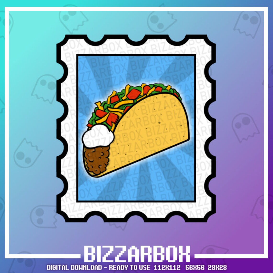 TACO STAMP Twitch Emote / Twitch Emotes / Twitch Stream / | Etsy