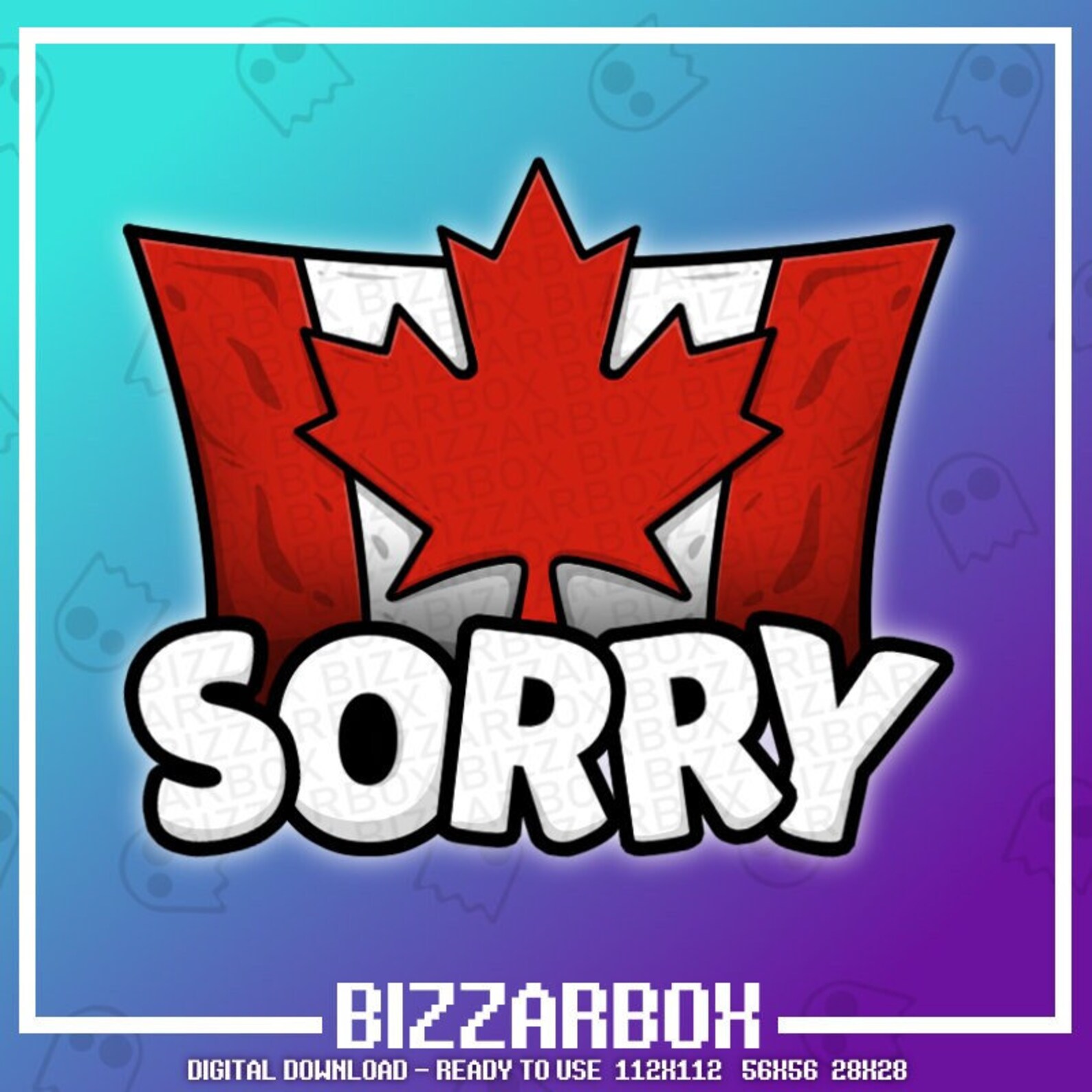 CANADA SORRY Twitch Emote / Twitch Emotes / Twitch Stream / Discord ...
