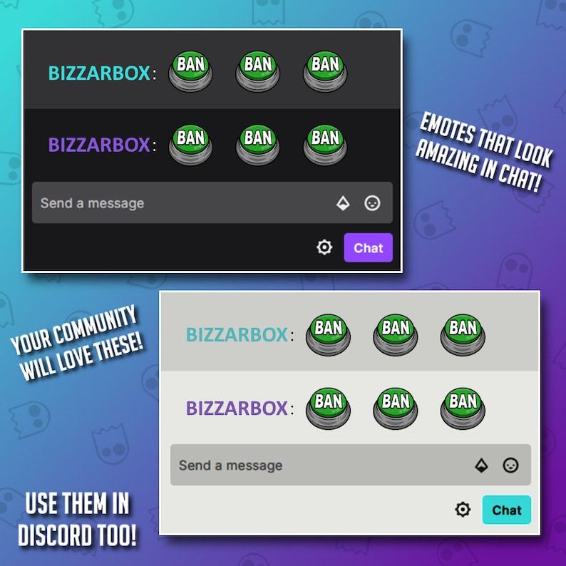 MOD BAN BUTTON Twitch Emote / Twitch Emotes / Twitch Stream / Discord ...