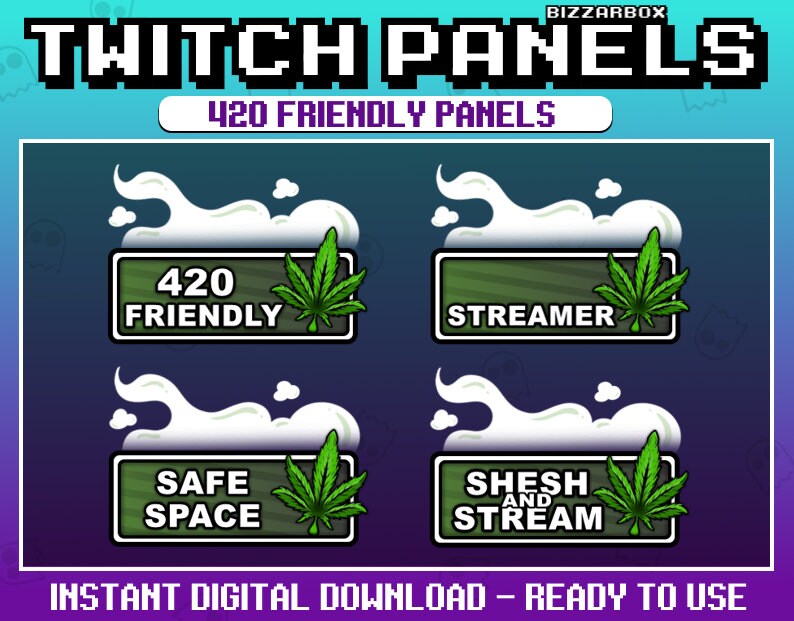 420 FRIENDLY STREAM Twitch Panels / Ally / Safe Space / Twitch Stream ...