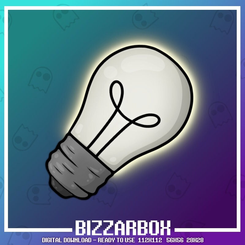 LIGHT BULB IDEA Channel Points Emote for Twitch / Discord / Stream ...