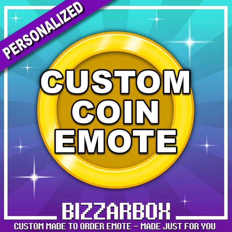 CUSTOM Twitch Channel Point Coin Streamer Emote Icon Personalized Made ...