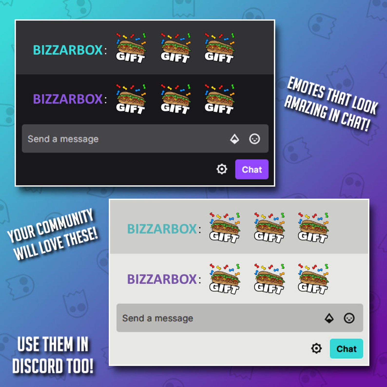 GIFTED SUB Twitch Emote / Twitch Emotes / Twitch Stream / Discord ...
