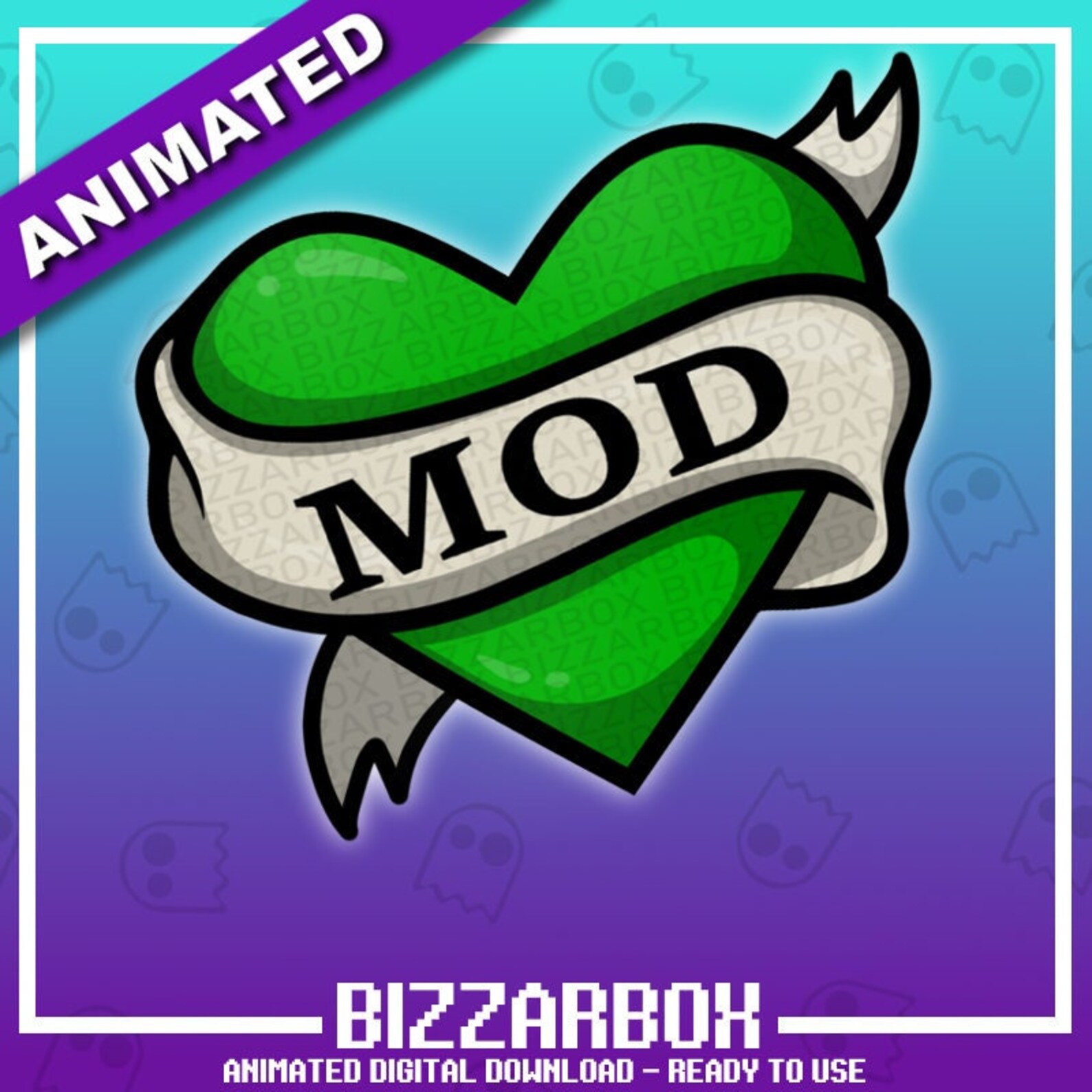 MOD LOVE HEART Animated Twitch Emote / Twitch Emotes / Twitch Stream ...