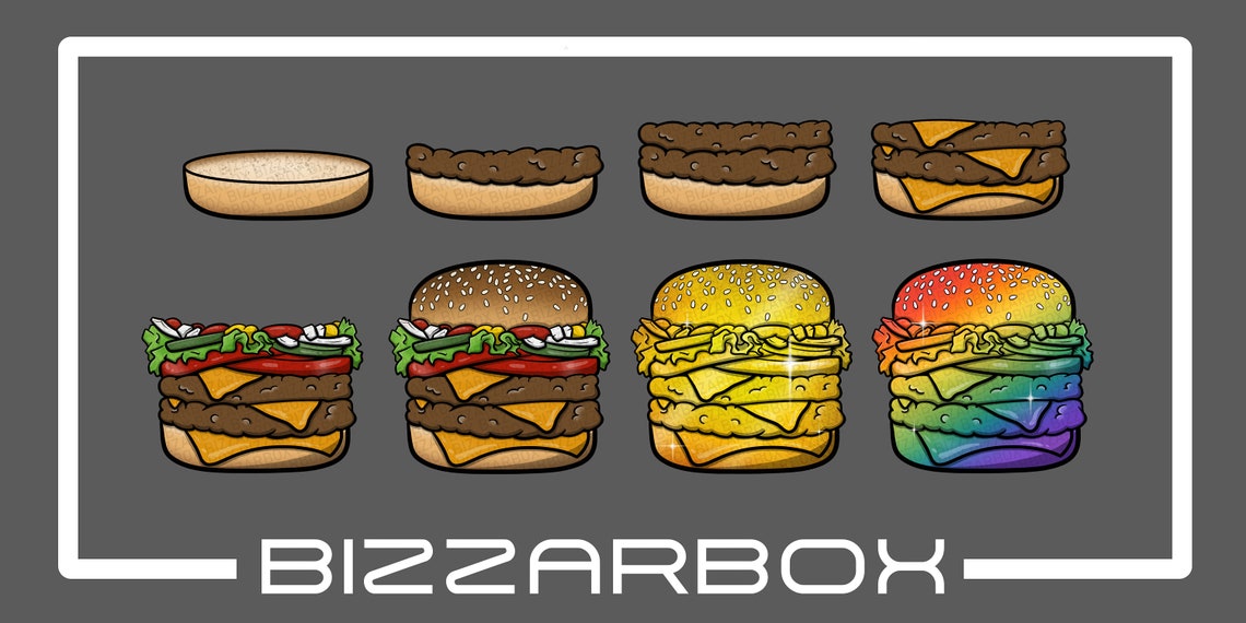 BURGER Twitch Sub Badges / Cheer Bit Badges / Emotes / Emoji / - Etsy