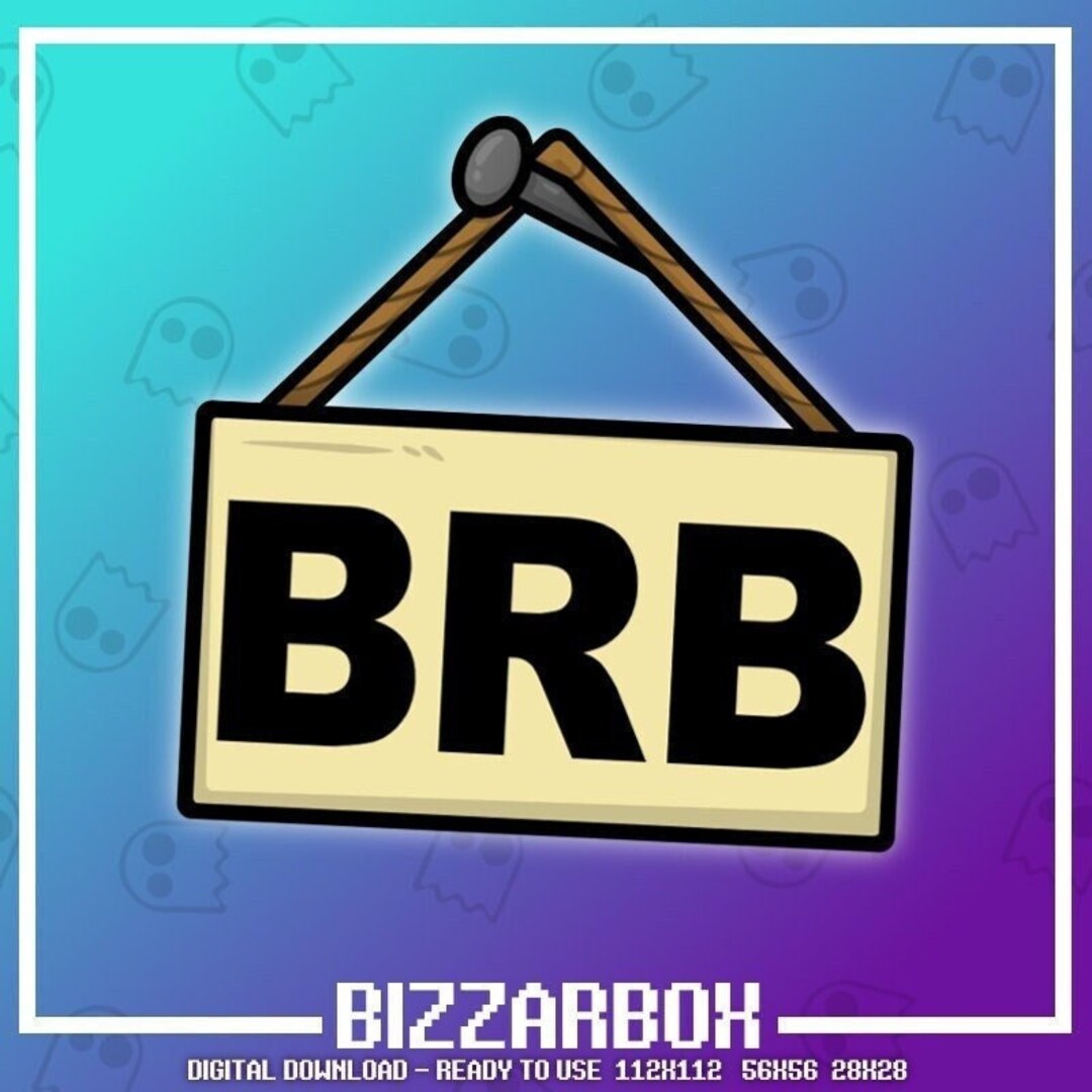 BRB SIGN Twitch Emote / Twitch Emotes / Twitch Stream / Discord Emotes ...