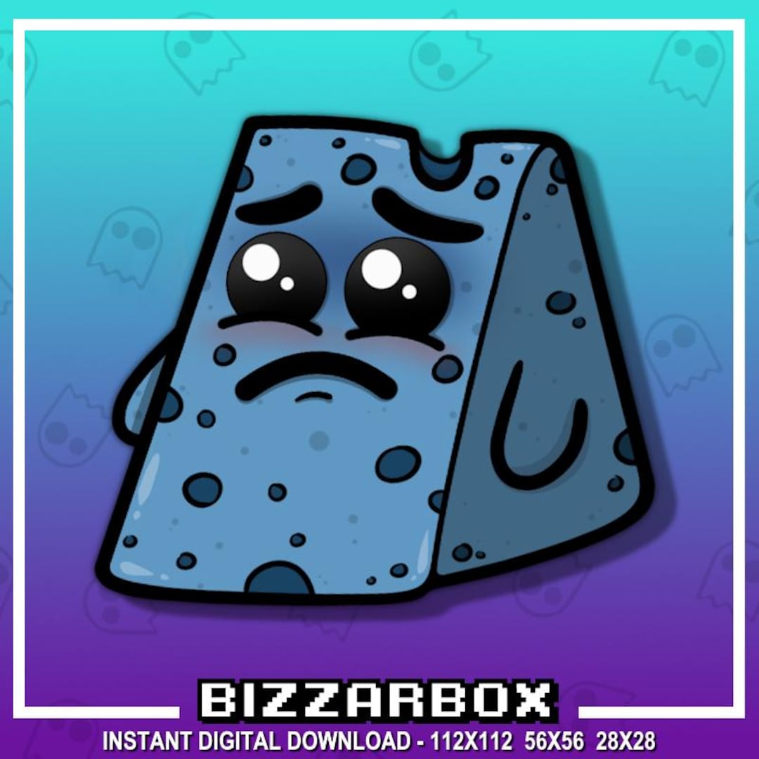 SAD BLUE CHEESE Twitch Emote / Twitch Emotes / Twitch Stream / Discord ...