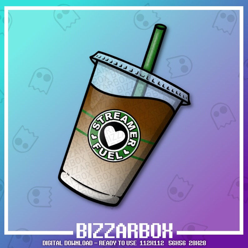 HYDRATE ICED COFFEE Channel Points Emote for Twitch / Discord - Etsy