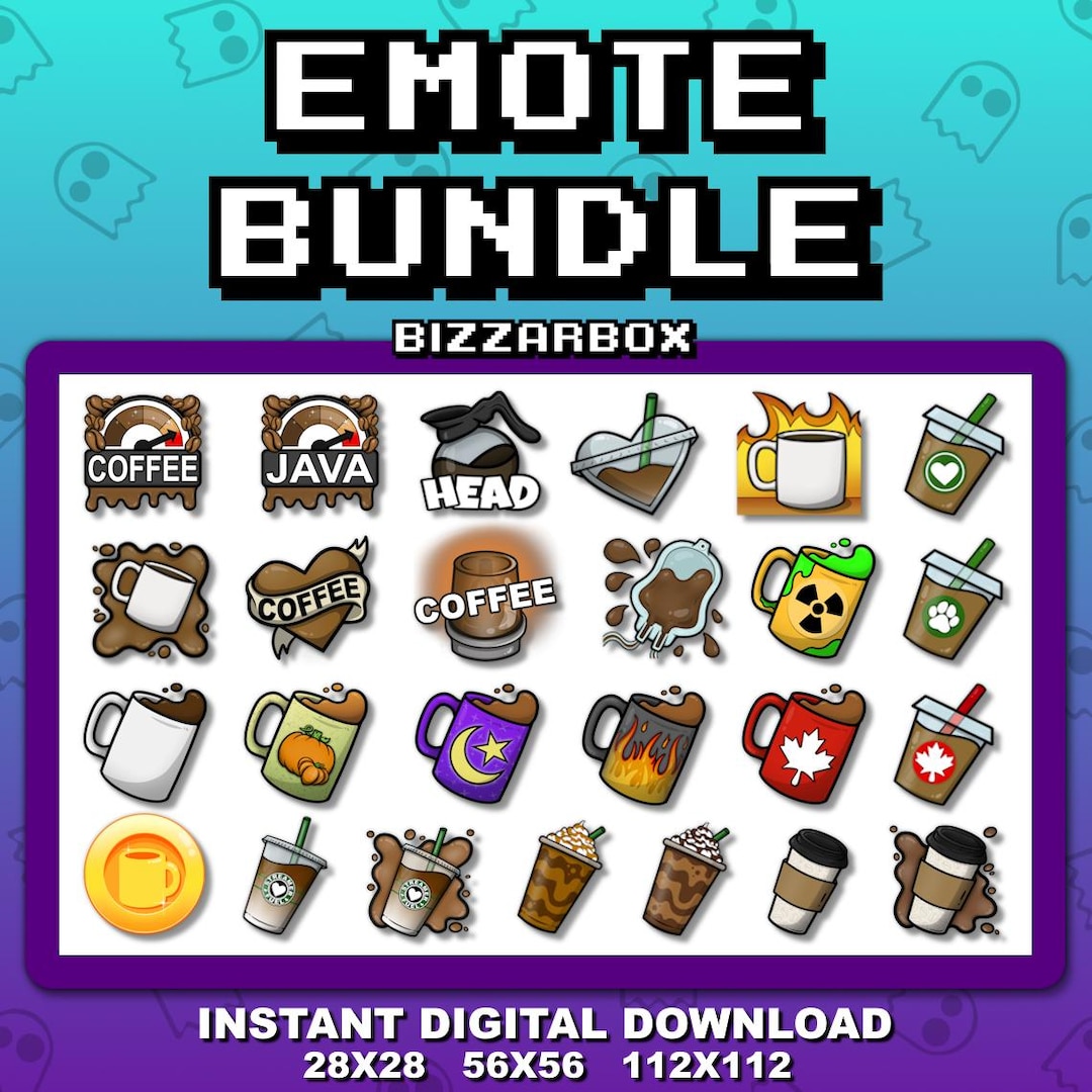 COFFEE EMOTE Bundle for Twitch / Emote Pack / Streamer Assets / Discord ...