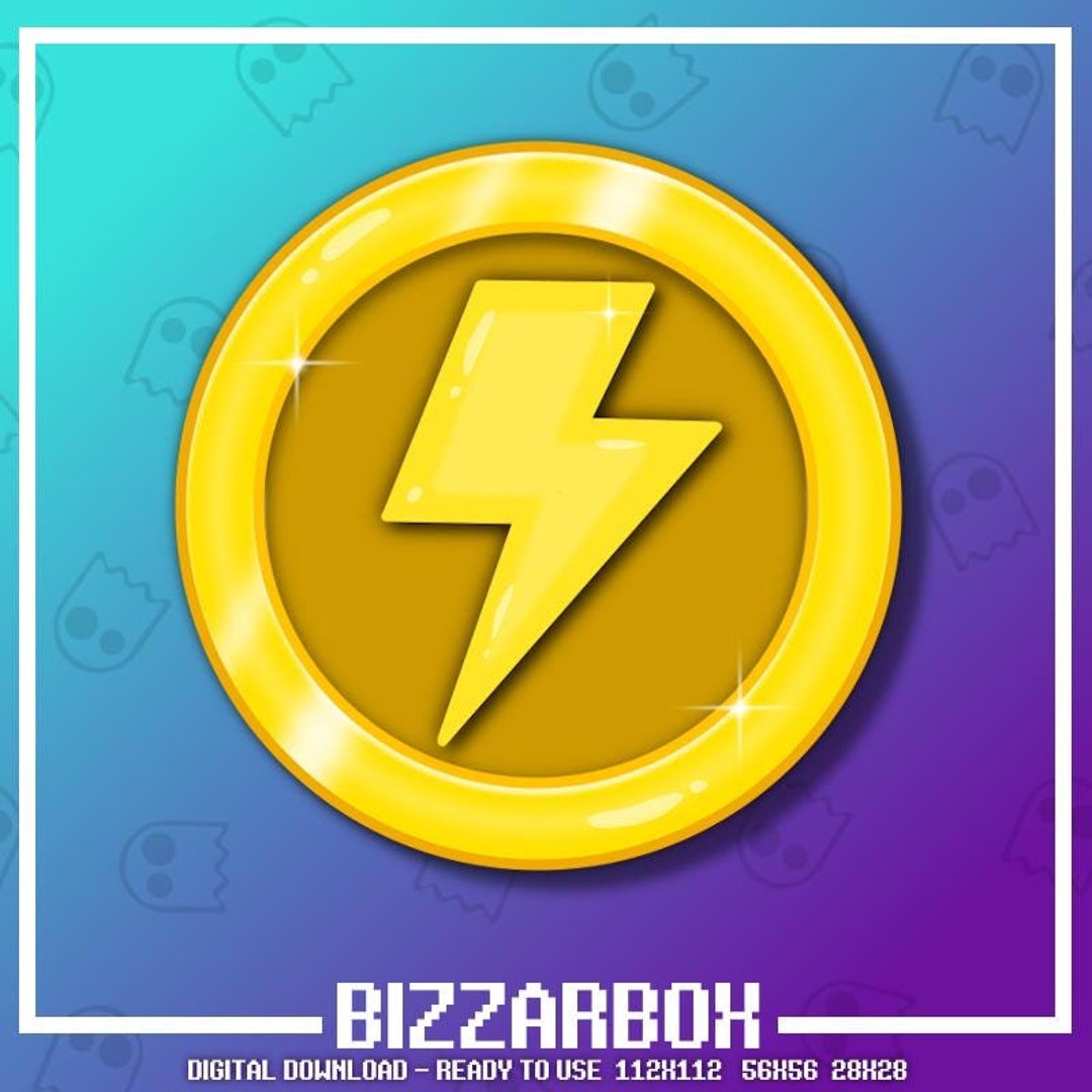 LIGHTNING BOLT COIN Channel Points Emote for Twitch / Discord / Stream ...