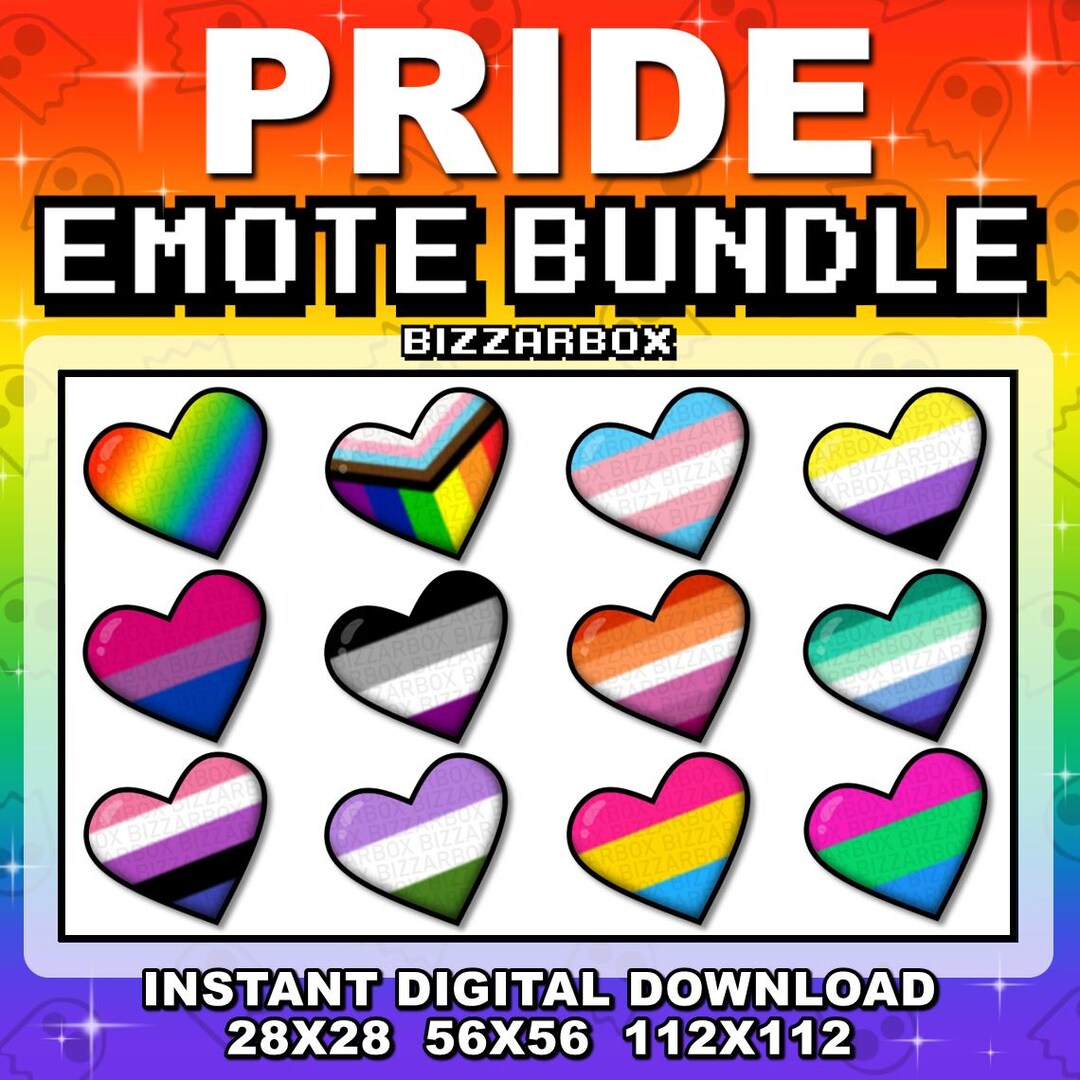 PRIDE EMOTE BUNDLE 12 Twitch Emote / Twitch Emotes / Stream / Discord ...