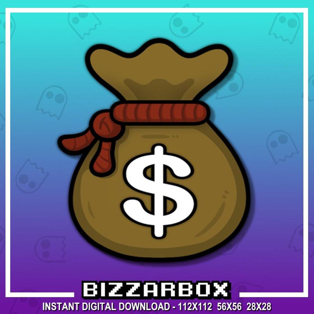 MONEY BAG Channel Points Emote for Twitch / Channel Point Icon Emote ...
