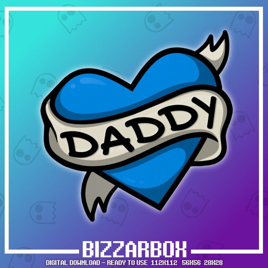 DADDY HEART Twitch Emote / Twitch Emotes / Twitch Stream / Discord ...